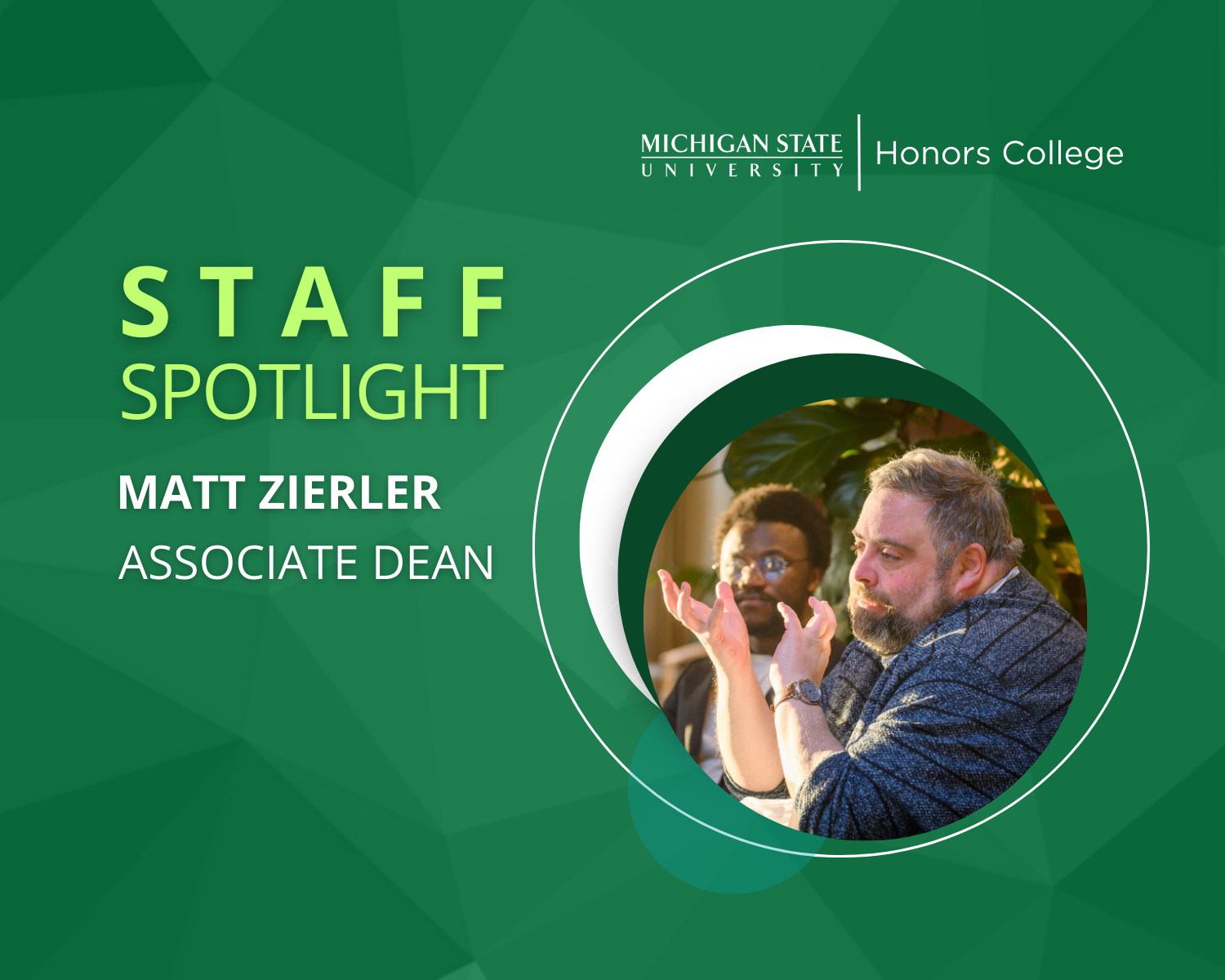 Matt Zierler: ‘My success is the success of students’ - MSU Honors College