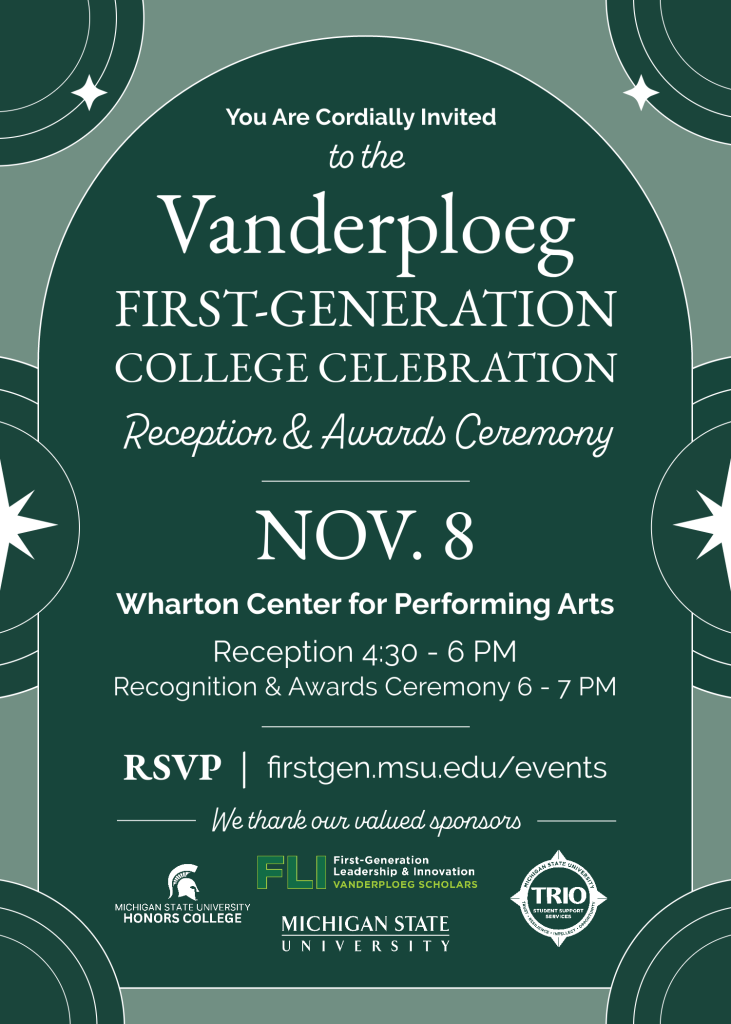 Vanderploeg First-Generation College Celebration - MSU Honors College